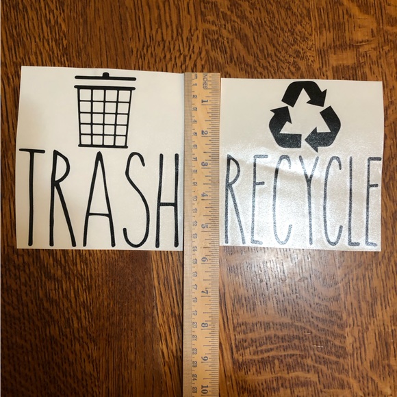 Rae Dunn | Storage & Organization | Trash Recycle Decal Stickers Rae ...